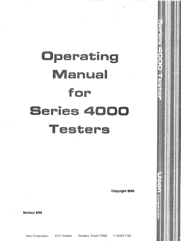 Leak Uson 4000 Series Manual. | PDF