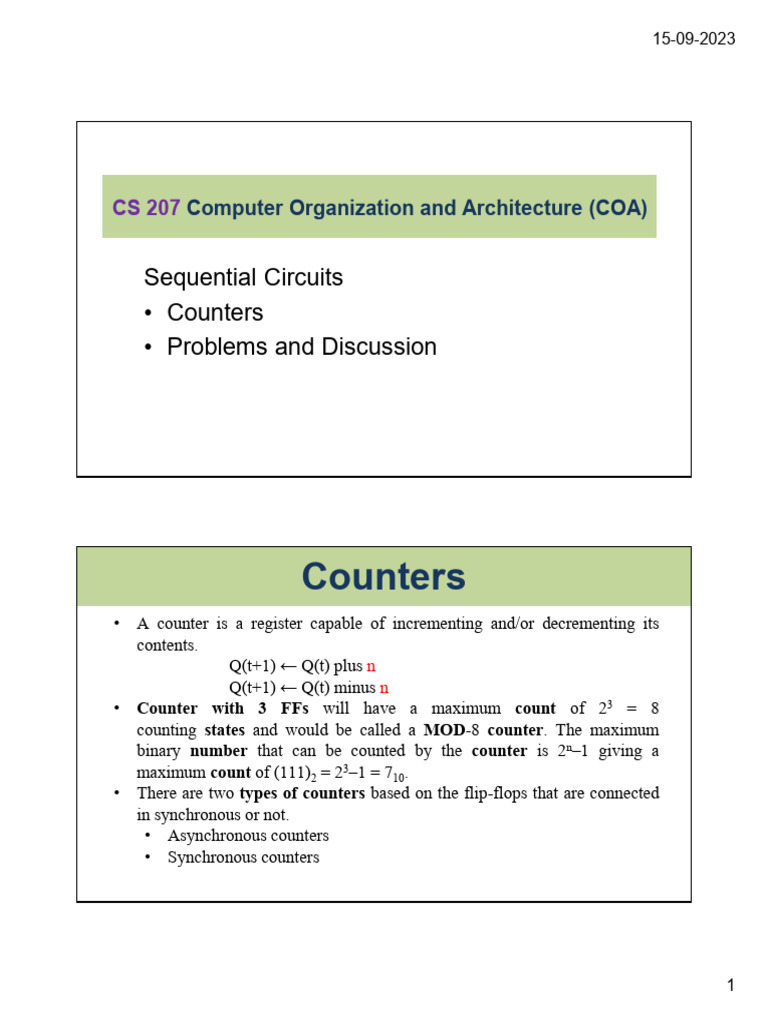 Counter Slides | PDF | Computer Science | Electronic Design