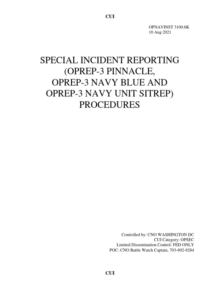 Opnavinst 3100.6K | PDF | Naval Criminal Investigative Service | United ...