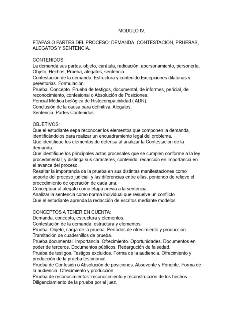 05 - Correcciion Modulo IV | PDF | Demanda judicial | Sentencia (ley)