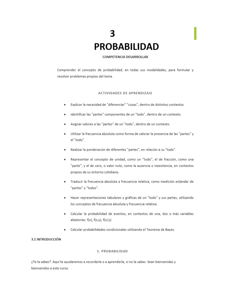 U3 Prob y Estadistica | PDF | Probabilidad | Teoría de probabilidad