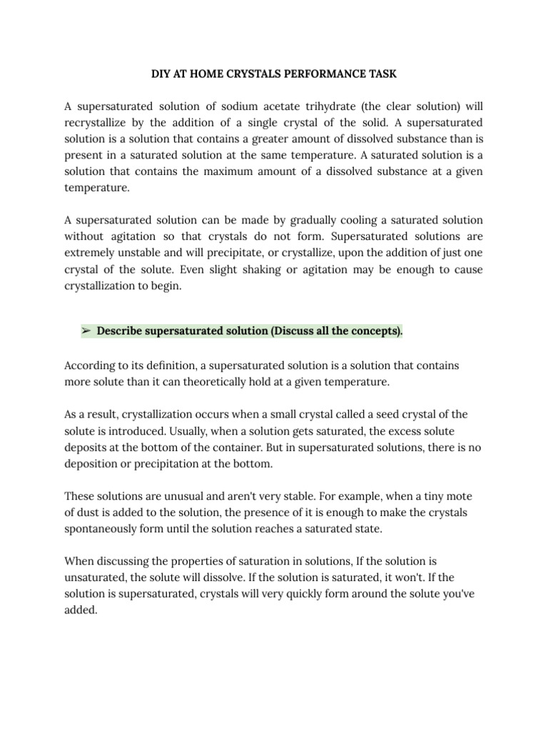 Crystal Worksheet | PDF | Crystallization | Crystal