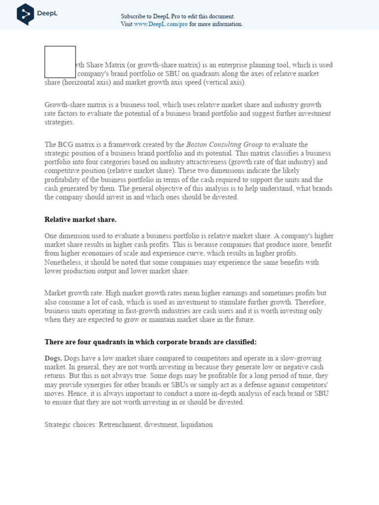 Growth - Share - Matrix - Bahasa - Indonesia (2) en | PDF | Economies ...