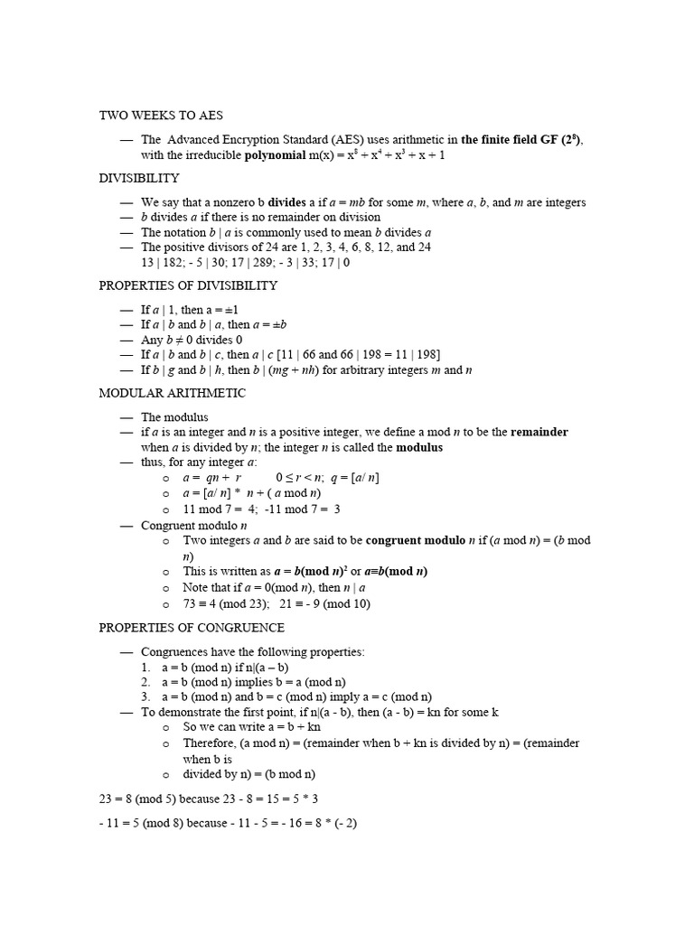 Cryptography Lecture 3 Notes | PDF | Ring Theory | Arithmetic Cryptography Lecture 3 Notes | PDF | Ring Theory | Arithmetic