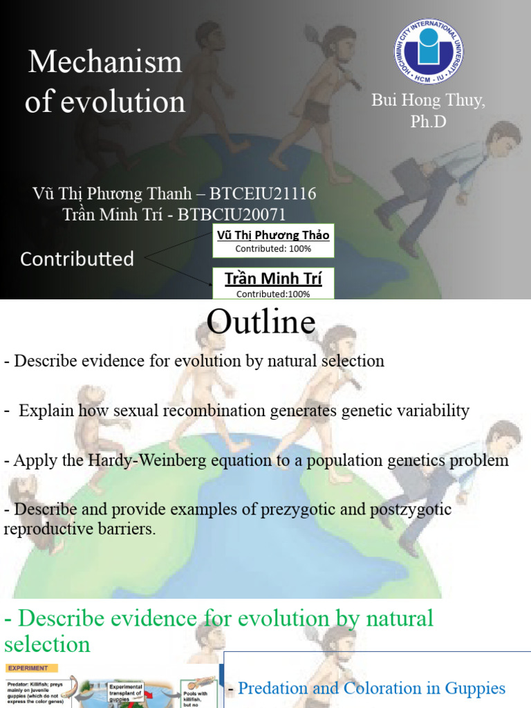 Presentation. Lec. 8. Mechanism of Evolution | PDF | Hybrid (Biology ...