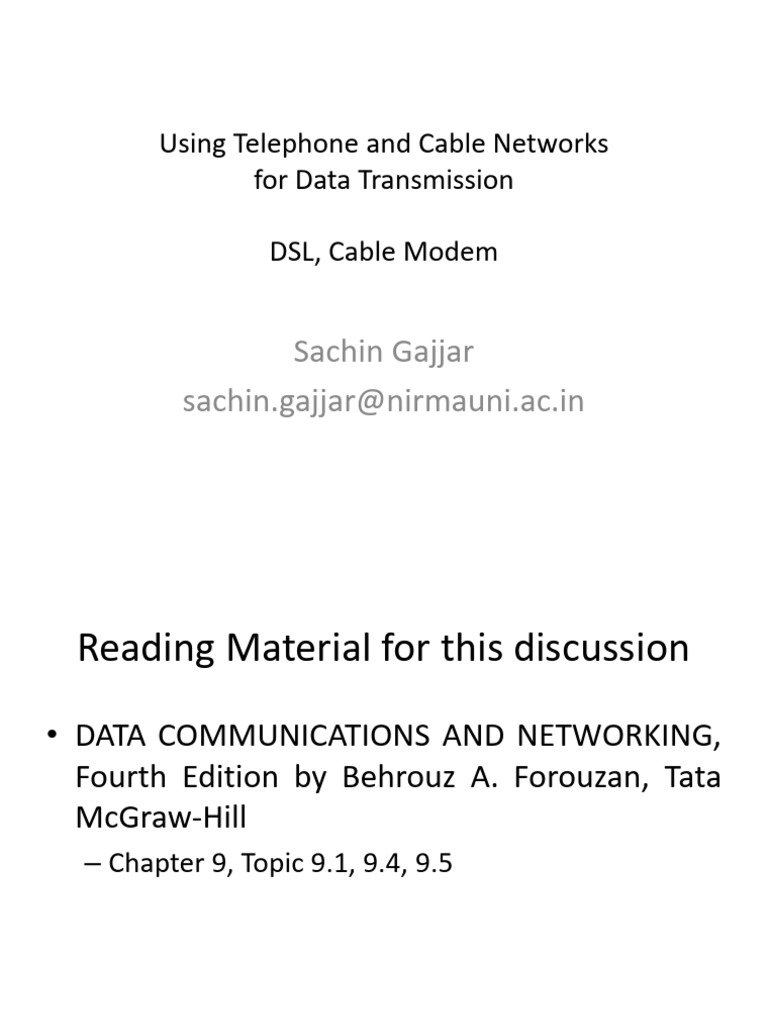 6 - Telephone and Cable Networks For Data Transmission | PDF | Digital ...