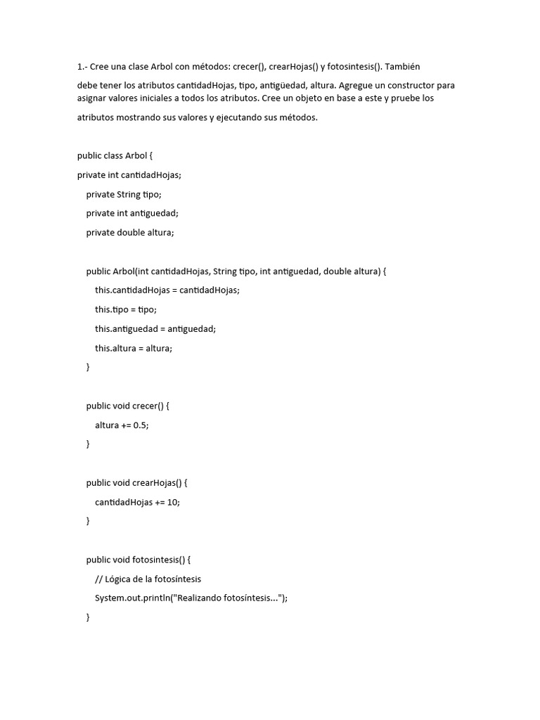 S12.s1 - Resolver Ejercicios | PDF | Constructor (Programación Orientada a Objetos) | Programación