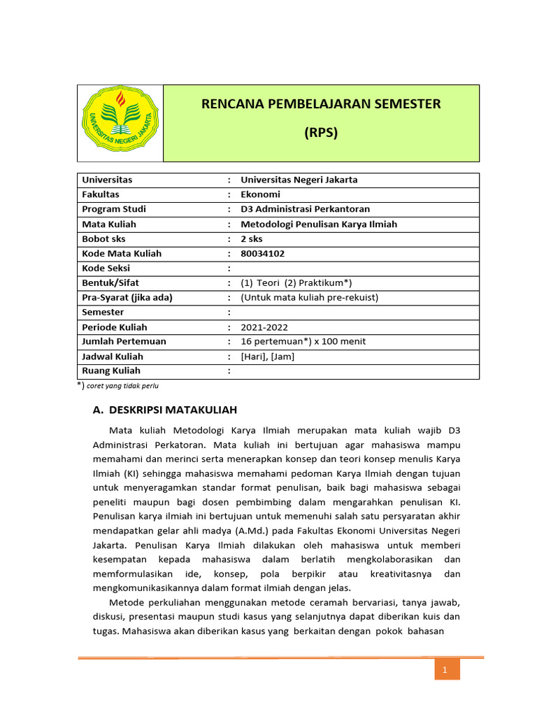 Metodologi Penulisan KI Formast SFD | PDF