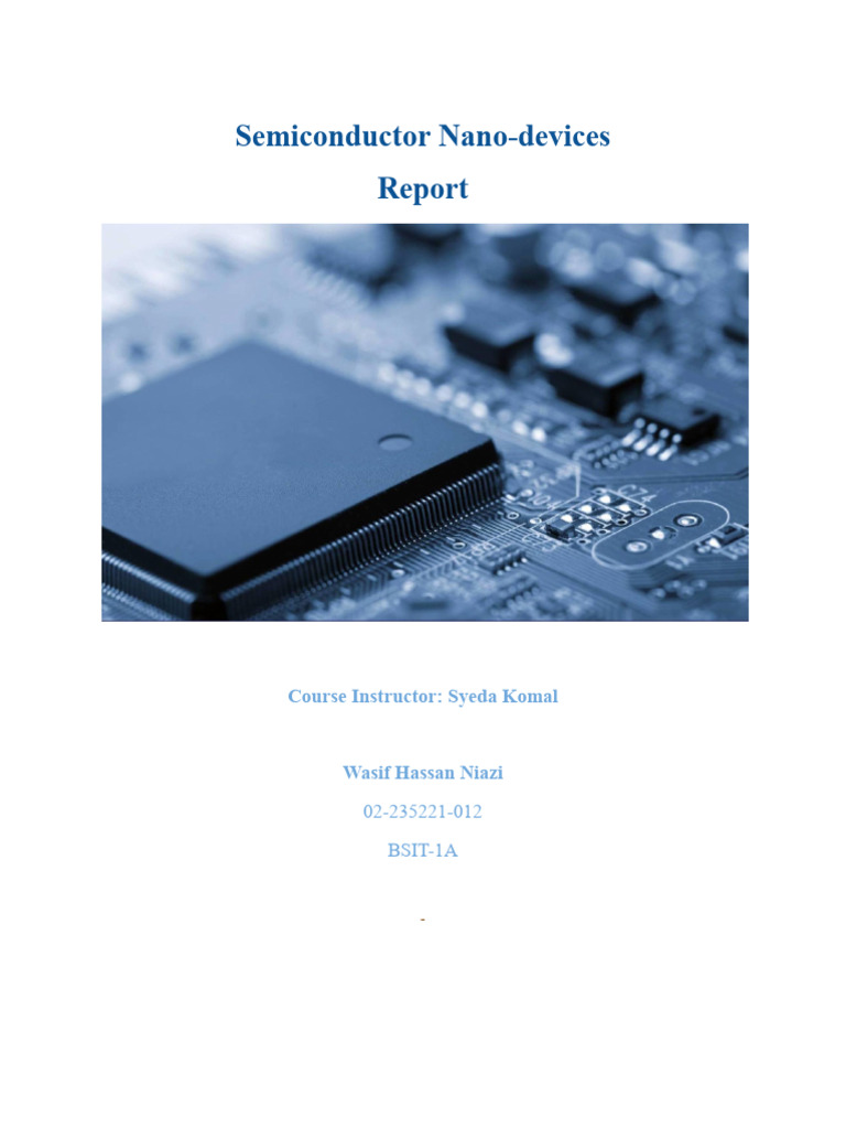 Overview of Semiconductor Nano-devices | PDF | Nanowire | Nanotechnology