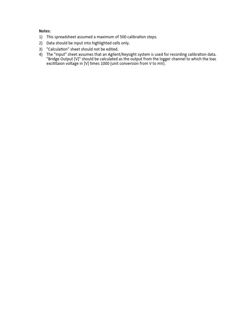 FSEL Load Cell Calibration Template Rev 03 | PDF | Electronic ...