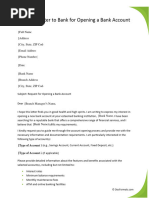 Bank Account Opening Letter For Employee | PDF | Madam