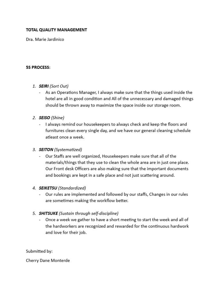 Total Quality Management | PDF