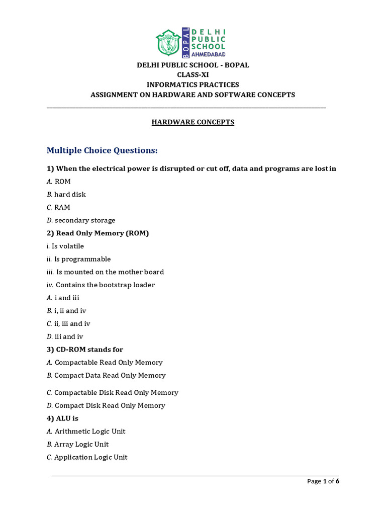 Assignment 1 Computer System | PDF | Computer Data Storage | Programming
