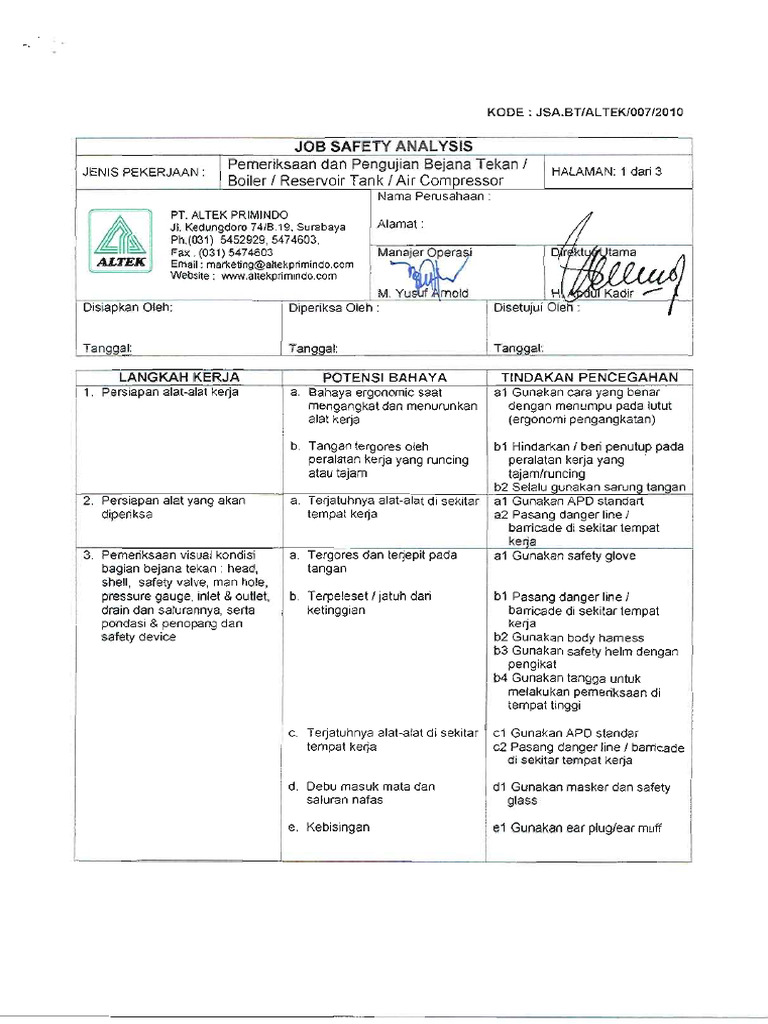 Jsa Bejana Tekan & Boiler | PDF