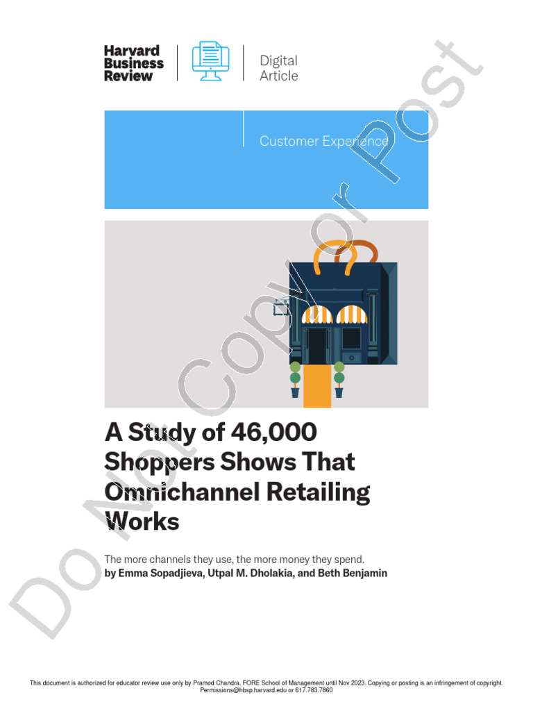 A Study of 46,000 Shoppers Shows That Omnichannel Retailing Works | PDF | Retail | Online Shopping