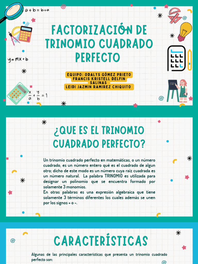 Trinomio Cuadrado Perfecto | PDF | Números | Multiplicación