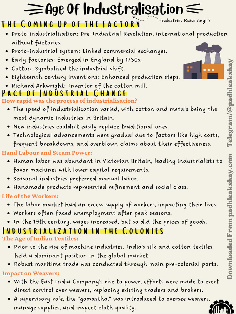 Age of Industralisation | PDF | Industrial Revolution | Cotton
