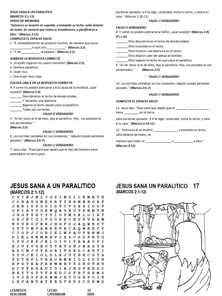 17 Jesus Sana A Un Paralitico | PDF | Pecado | Creencia religiosa y doctrina