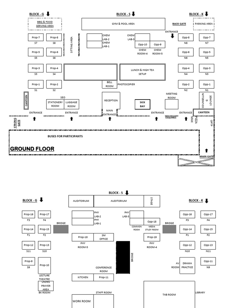 Ground Floor: Block - K Block - S Block - G | PDF | Sports | Disability