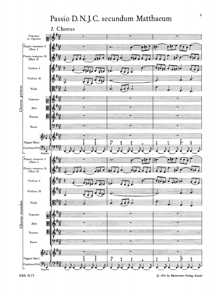 BACH Passio DNJC Secundum Matthaeum | PDF