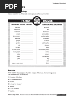Parts of the House Vocabulary Worksheet | PDF