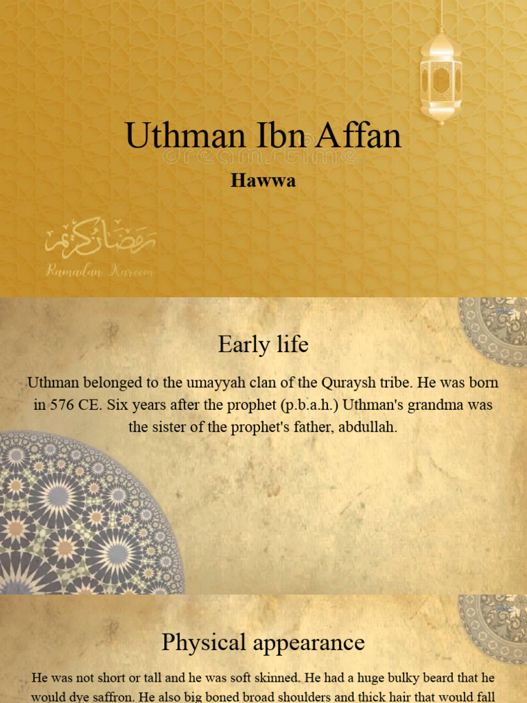 Uthman Ibn Affan | PDF | Muhammad | Quran