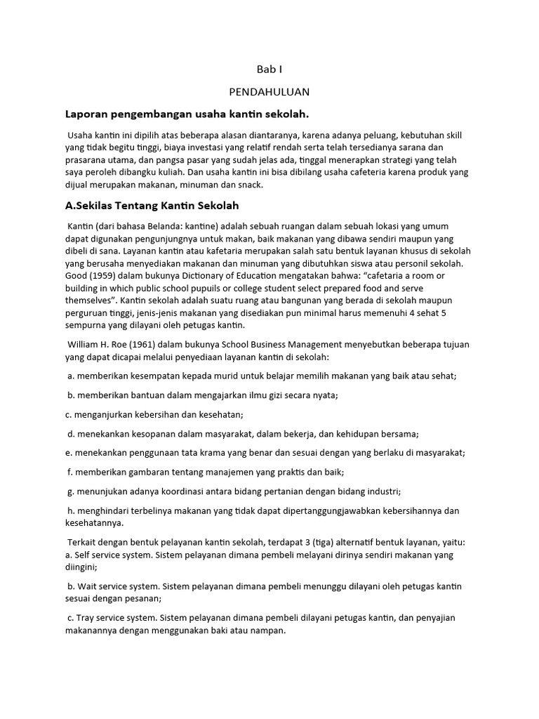 Usaha Kantin | PDF