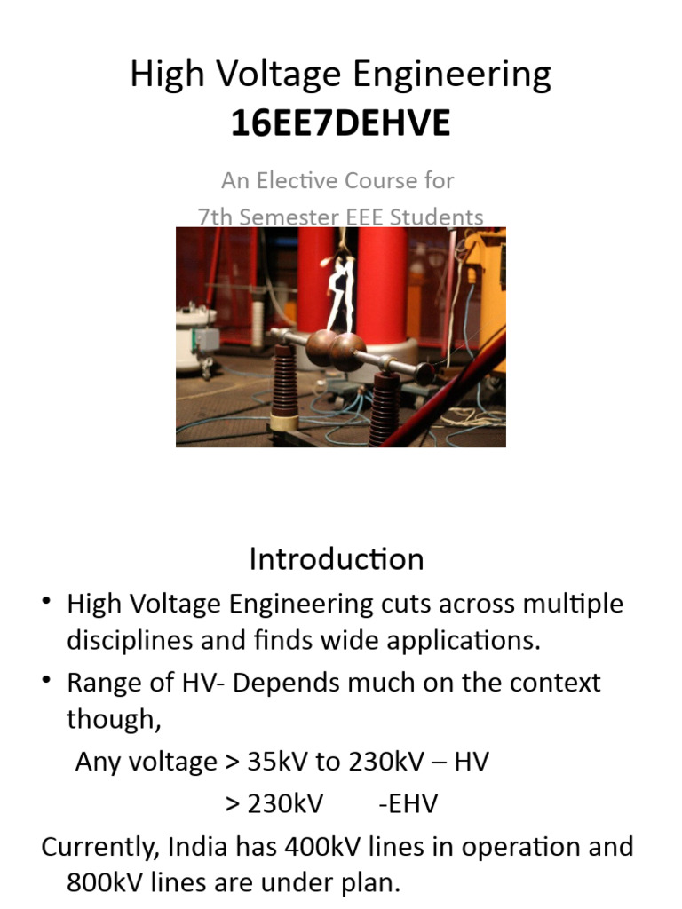 Unit2 Full-High Voltage Engineering | PDF | Science & Mathematics