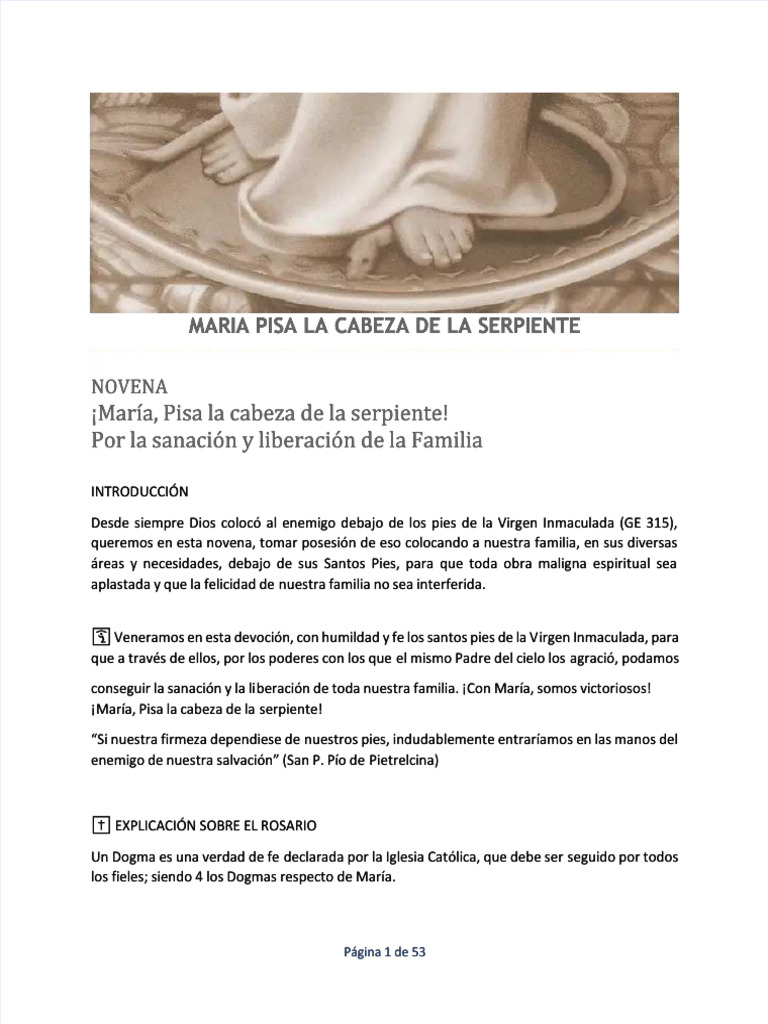 PDF Novena Maria Pisa La Cabeza de La Serpientepdf - Compress | Descargar gratis PDF | María ...