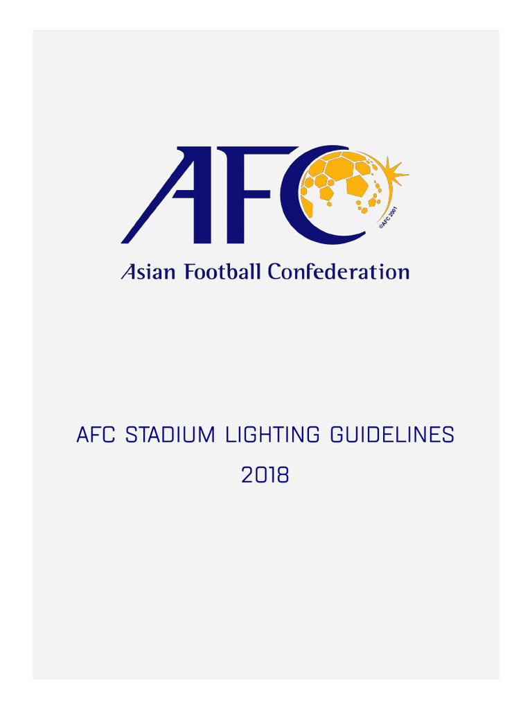 Afc Stadium Lighting Guidelines 2018 Edition 1 20 | PDF
