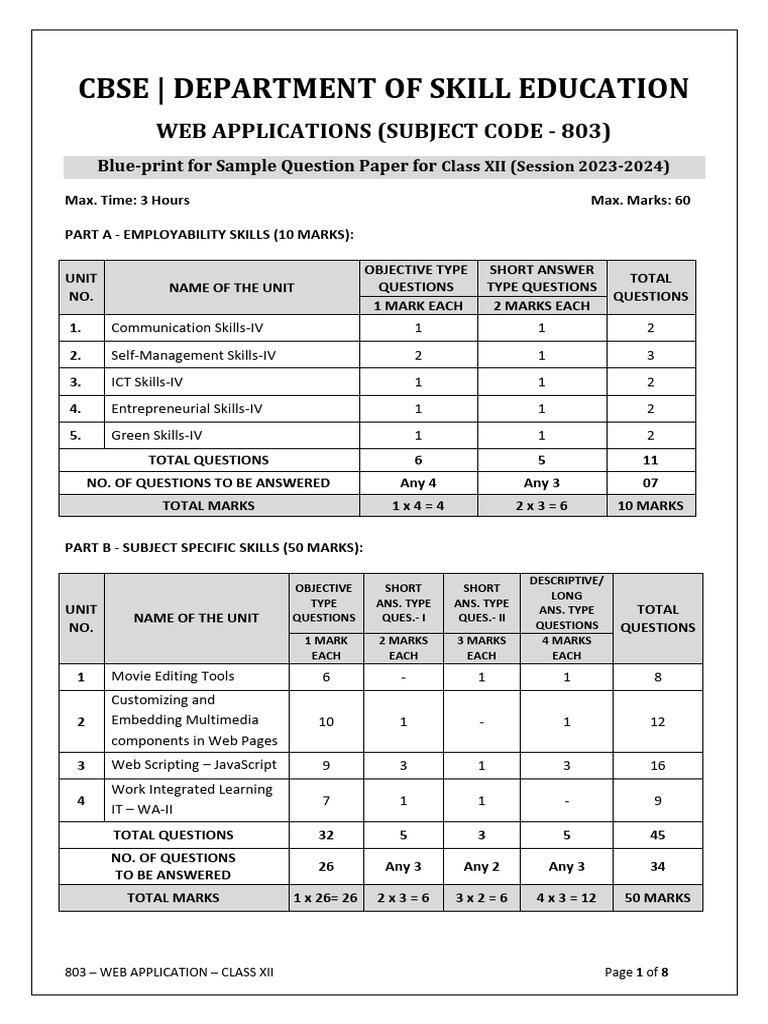 803 Web Application Sqp Pdf Java Script Computing