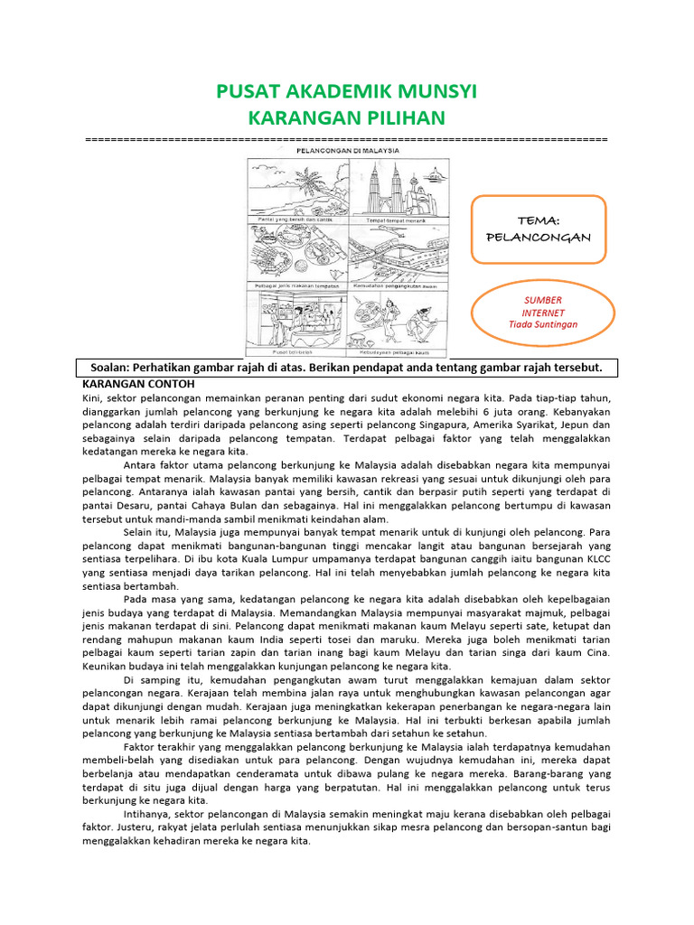 Karangan Pelancongan Pdf
