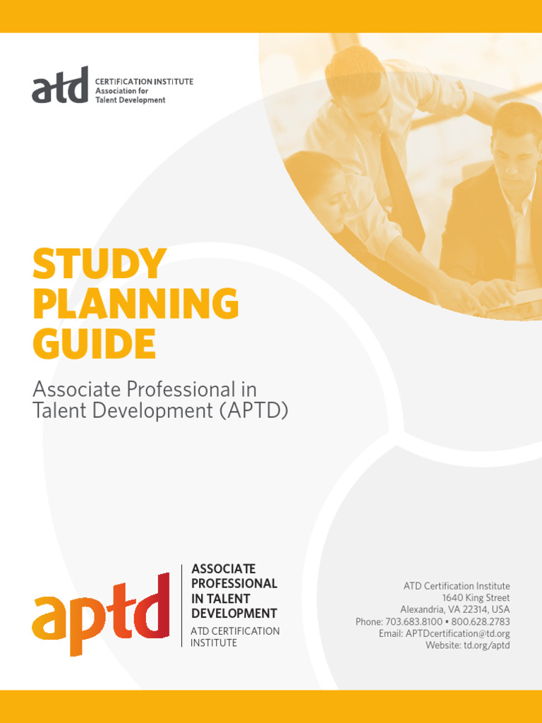 Aptd Study Planning Guide January 2022 | Download Free PDF | Instructional Design | Learning