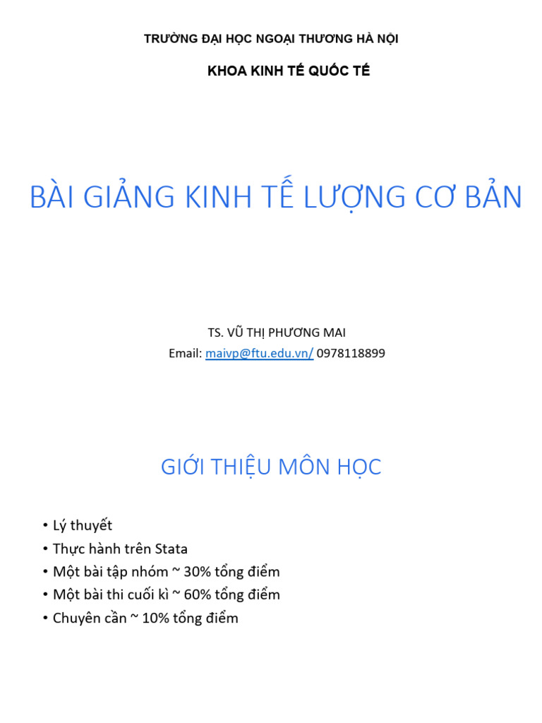 Slide KTL - Chương I - SV | PDF
