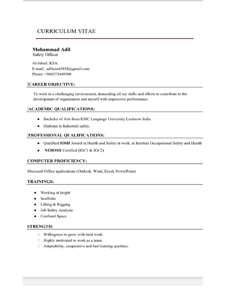 Adil CV | PDF