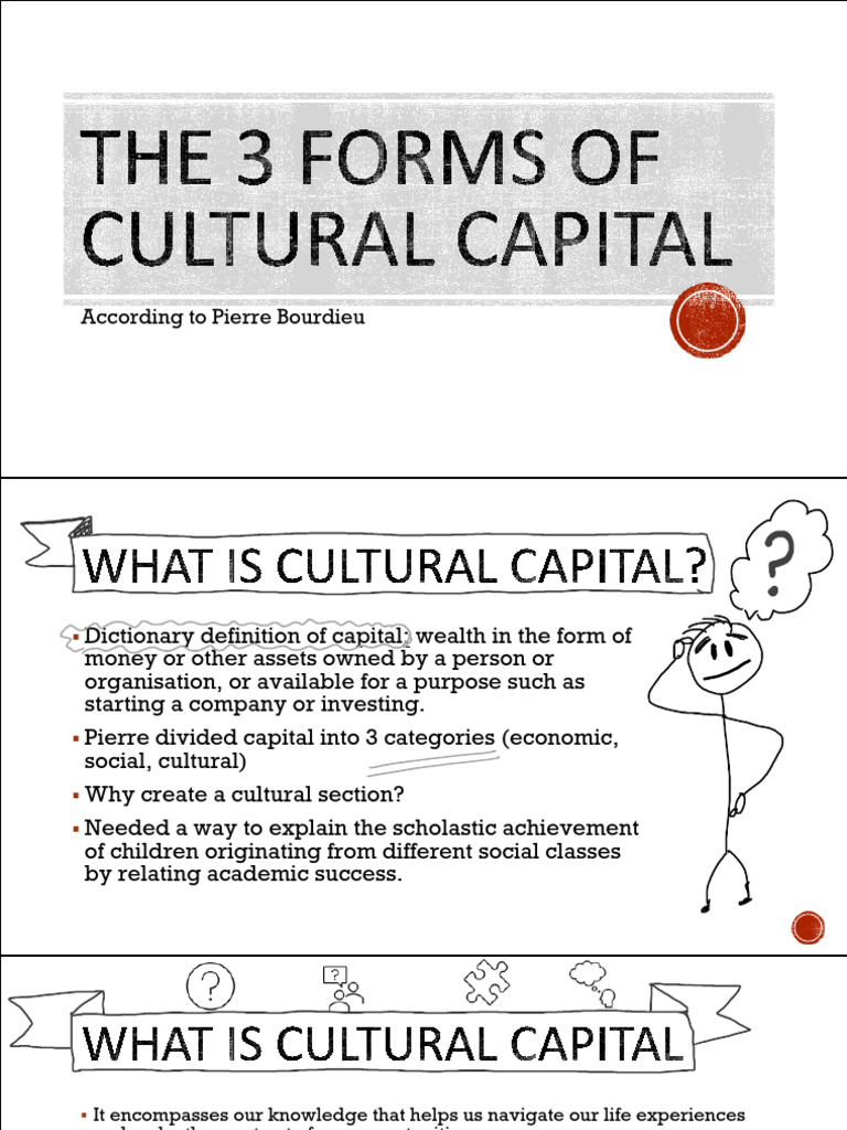 Cultural Capital - Pierre Bourdieu | PDF