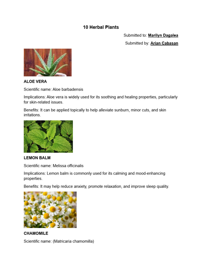 Herbal | PDF | Relaxation (Psychology) | Anti Inflammatory