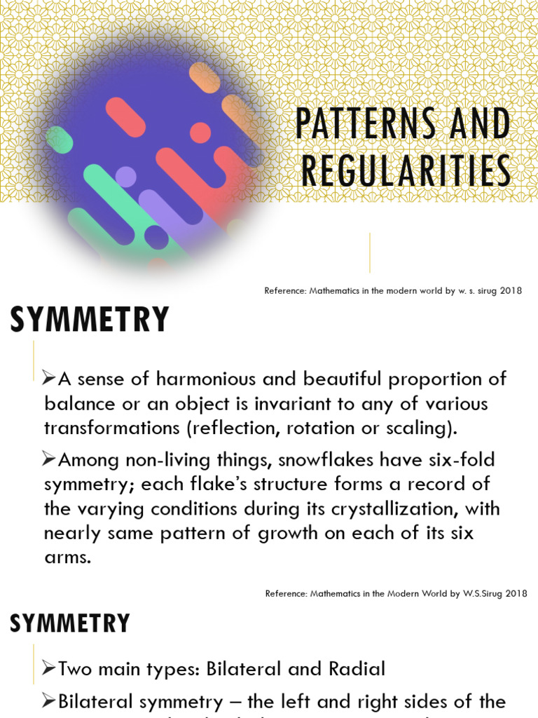 1 4 Patterns And Regularities Pdf Pattern Symmetry