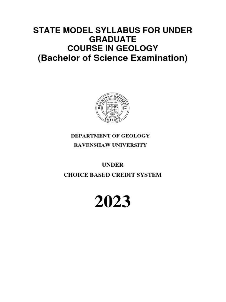 Ug Geology Model Syllabus 2023-26 | PDF | Sedimentary Rock | Rock (Geology)