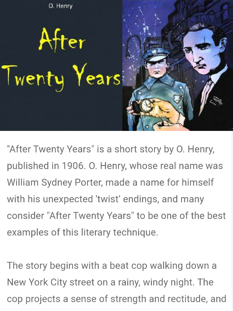 After 20 Years | PDF