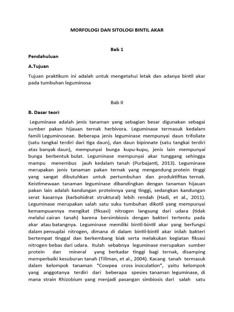 Bintil Akar Leguminosa dan Rhizobium | PDF | Sains & Matematika