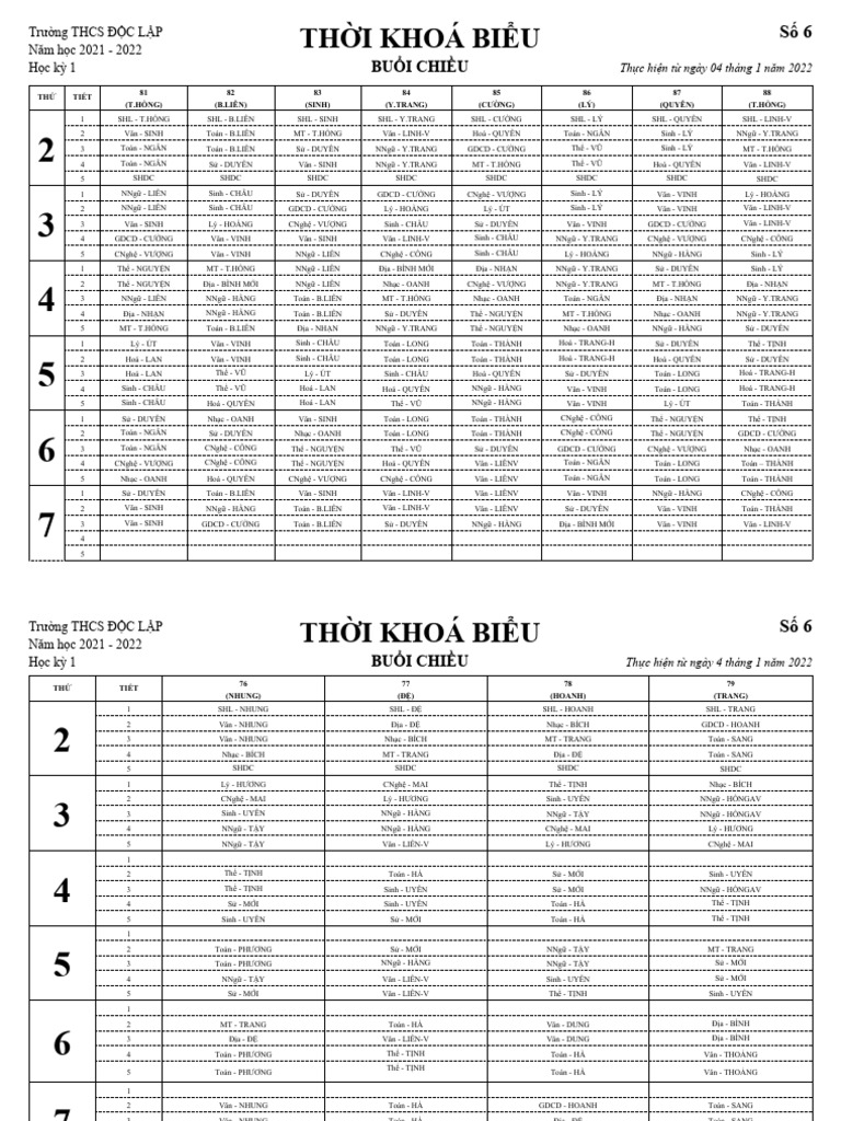 ĐL-TKB SỐ 6 NH2122 | PDF