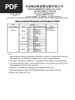 COSCO Demurrage and Detention Tariff Singapore | PDF