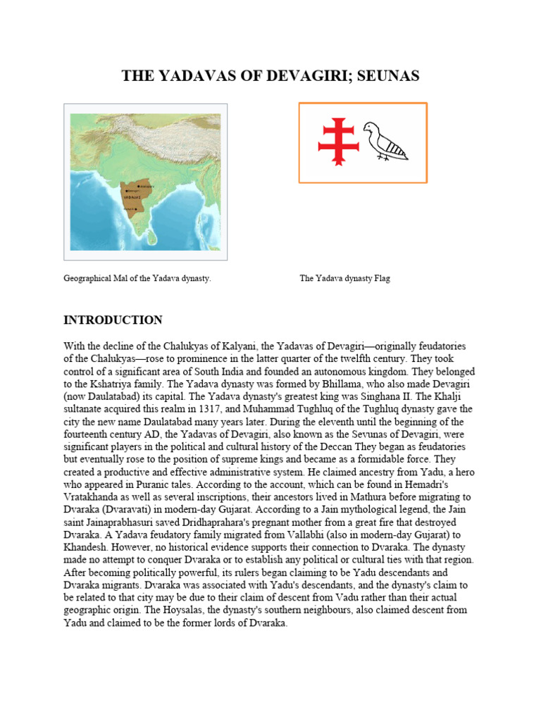 The Yadavas of Devagiri | PDF