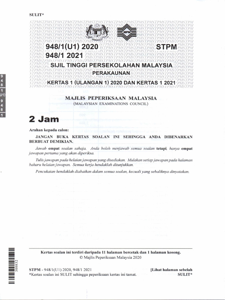 Soalan STPM2021 | PDF