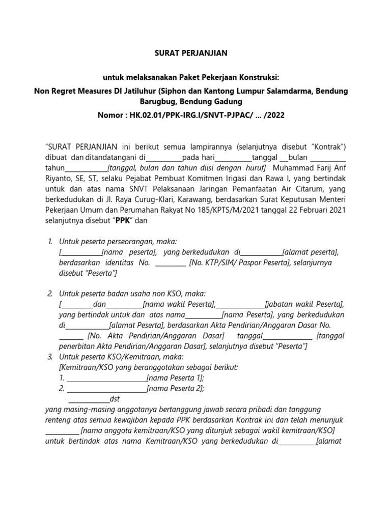 Rancangan Kontrak NRM | PDF