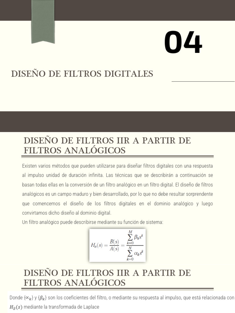 Diseño de Filtros Digitales | PDF | Análisis matemático | Ingeniería en telecomunicaciones