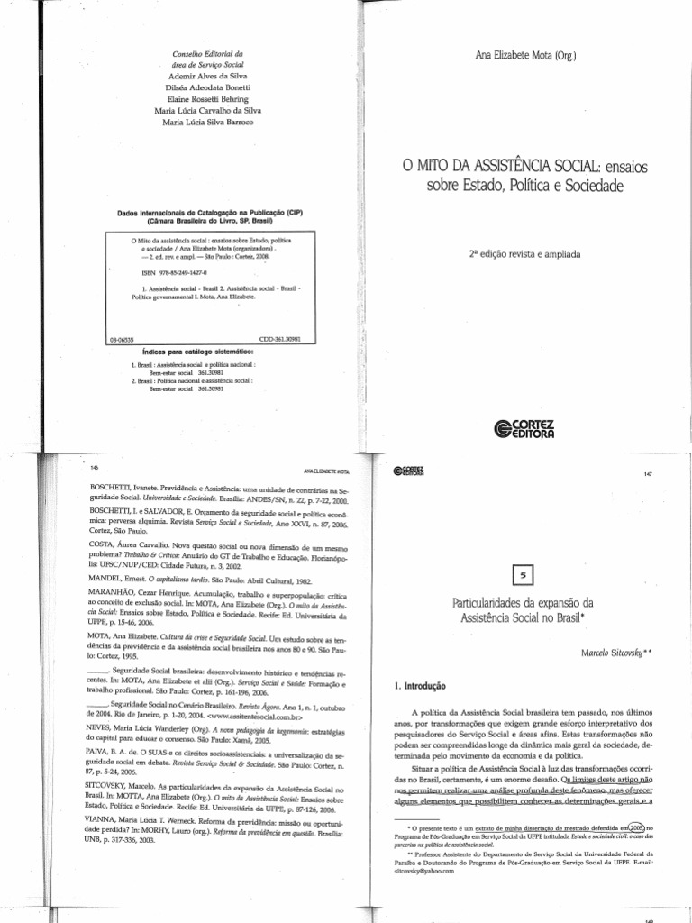 Mota, Ana - Particularidades Da Expansão Da Assistência Social No ...