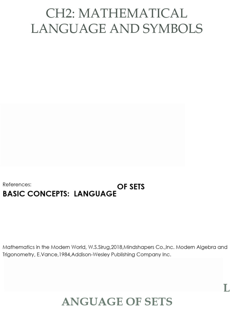 2-2 - Language of Sets Part 1 | PDF | Set (Mathematics) | Mathematics