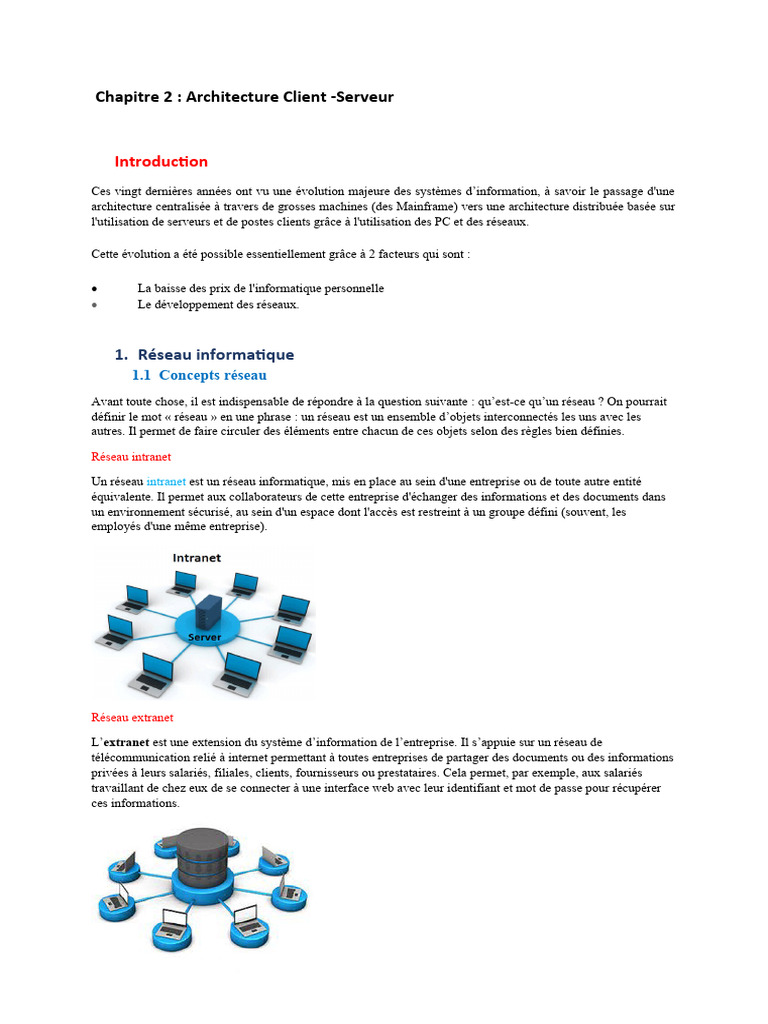 Chapitre 2 Client Serveur | PDF | Client–serveur | Serveur (Informatique)